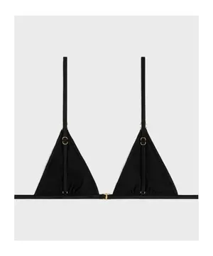 Celine Triomphe Triangle Bra In Silk