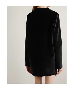 Khaite Long-sleeved Dress With Slit Neckline