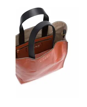 Marni Leather Color Block Tote Bag
