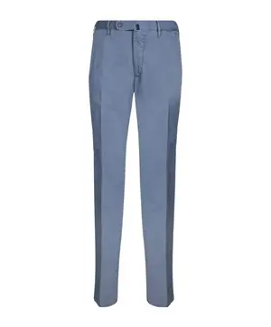 Incotex Regular Fit Trousers With Zip Closure - Blue