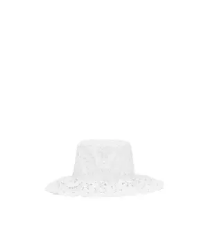 Dolce & Gabbana Embroidered Cotton Hat - White