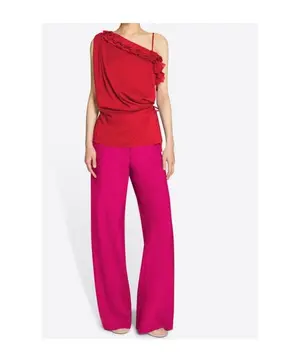 Dries Van Noten Ruffled One-shoulder Silk Top