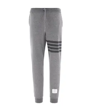Thom Browne 4-bar Drawstring Track Pants - Medium Gray