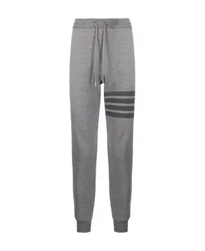 Thom Browne 4-bar Drawstring Track Pants - Medium Gray