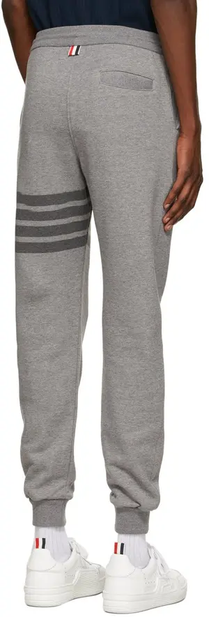 Thom Browne 4-bar Drawstring Track Pants - Medium Gray