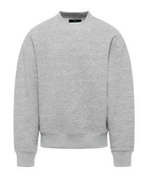Amiri Oversized Jacquard Crewneck Sweatshirt - Gray