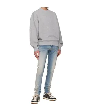 Amiri Oversized Jacquard Crewneck Sweatshirt - Gray