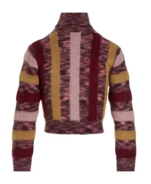 Dsquared2 Striped Cropped Turtleneck Jumper