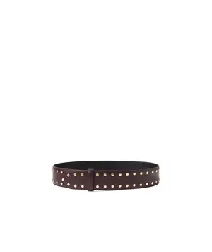 Khaite Studded Leather Belt - Black