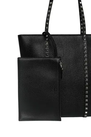 Valentino Garavani Rockstud Open Top Tote Bag - Black