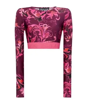 Versace Ribbed Performance Tops For Women