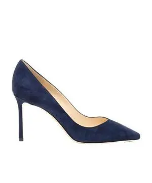 JIMMY CHOO Romy 85 Suede Pointed High Heel Pumps - Blue