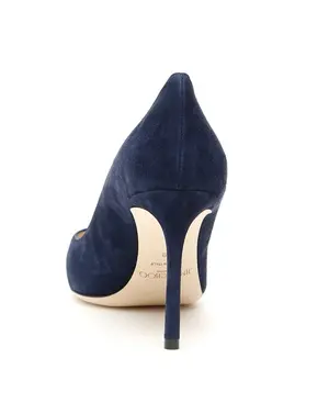 JIMMY CHOO Romy 85 Suede Pointed High Heel Pumps - Blue