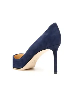 JIMMY CHOO Romy 85 Suede Pointed High Heel Pumps - Blue