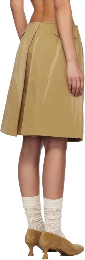 Acne Studios Twill Midi Skirt With Front Slit Detail