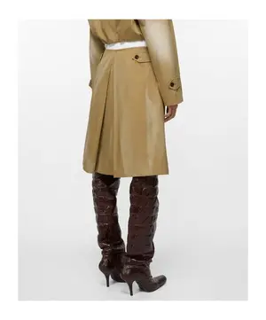 Acne Studios Twill Midi Skirt With Front Slit Detail