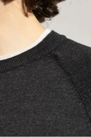 Eleventy Contrasting Trim Sweater - Black