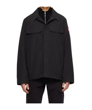 Canada Goose Burnaby Logo Patch Buttoned Jacket