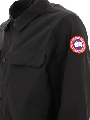 Canada Goose Burnaby Logo Patch Buttoned Jacket