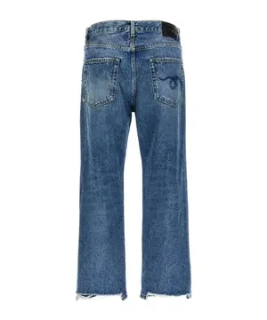R13 Belt-loop Jeans With Distressed Details - Blue
