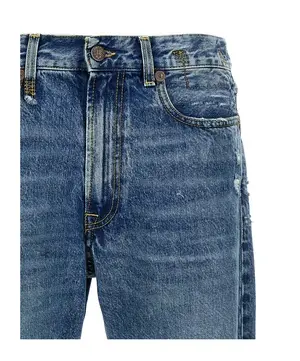 R13 Belt-loop Jeans With Distressed Details - Blue
