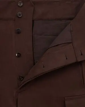 Saint Laurent Cassandre Cargo Pants - Maroon