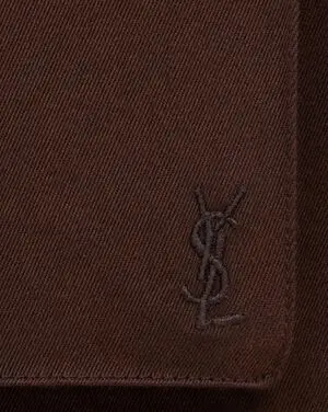 Saint Laurent Cassandre Cargo Pants - Maroon