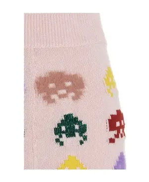 Stella McCartney Alien Intarsia Ribbed Mini Skirt
