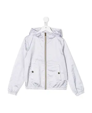 Herno Teen Monogram Print Hooded Jacket