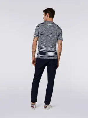 Missoni Stripe-printed Short-sleeved Crewneck T-shirt - Gray