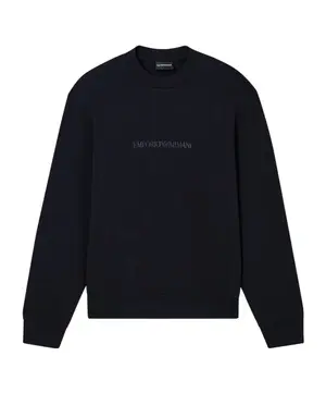 Emporio Armani Logo Cotton Sweatshirt - Blue