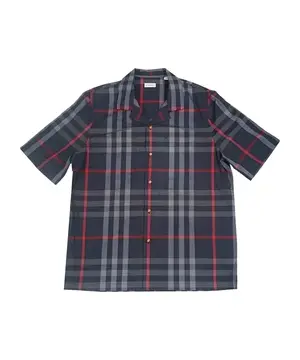 Burberry Check Short-sleeved Shirt - Black