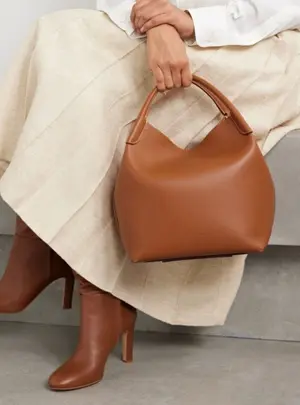 Loro Piana Bale Large Leather Bag - Brown