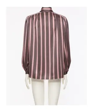 Valentino Garavani Striped Long Sleeve Blouse With Pussy Bow