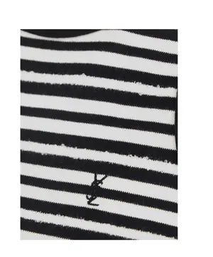 Saint Laurent Cassandre Striped Knitted Tank Top