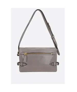 Prada Triangle Logo Shoulder Bag - Gray