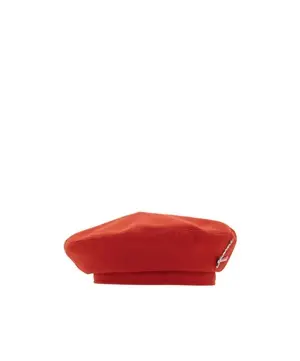 Barbour Logo Brooch Beret - Red
