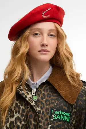 Barbour Logo Brooch Beret