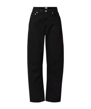 Citizens Of Humanity Miro Long Mid-rise Barrel-leg Jeans - Black