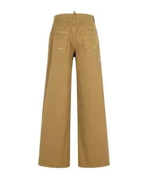 Dsquared2 Distressed Straight-leg Trousers - Beige