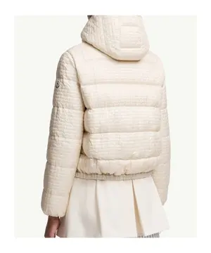 Moncler Gisors Geometric-quilted Hooded Short Down Jacket