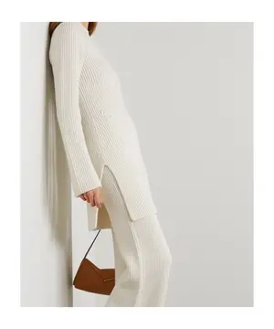Gabriela Hearst Ribbed Knit Long Sleeve Sweater