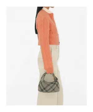 Burberry Cropped Cardigan With Twisted Rope Pattern