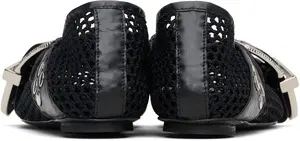 Toga Mesh Ballet Flats With Buckle Detailing