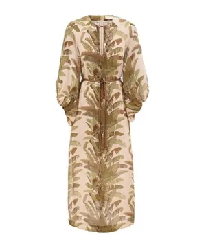 Zimmermann Ascension Midi Dress - Green Palm