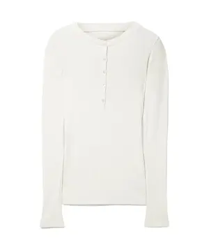 NILI LOTAN Jordan Ribbed Knit Pullover - Ecru
