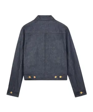 Celine Trucker Jacket In Raw Wash Denim - Black