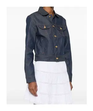 Celine Trucker Jacket In Raw Wash Denim - Black