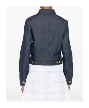 Celine Trucker Jacket In Raw Wash Denim - Black
