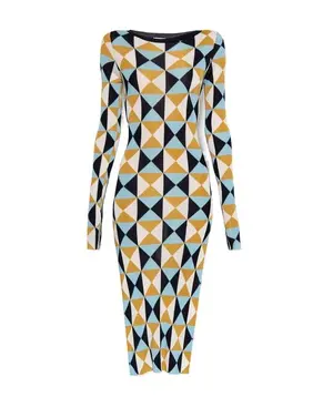 Etro Geometric Print Knit Midi Dress